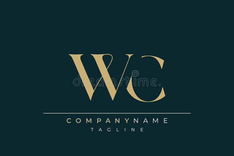 WC Abstract logo design stock vector. Illustration of simple - 361640072