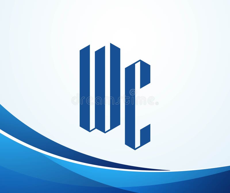 WC Alphabet Letter Logo Design Template Elements Stock Vector ...