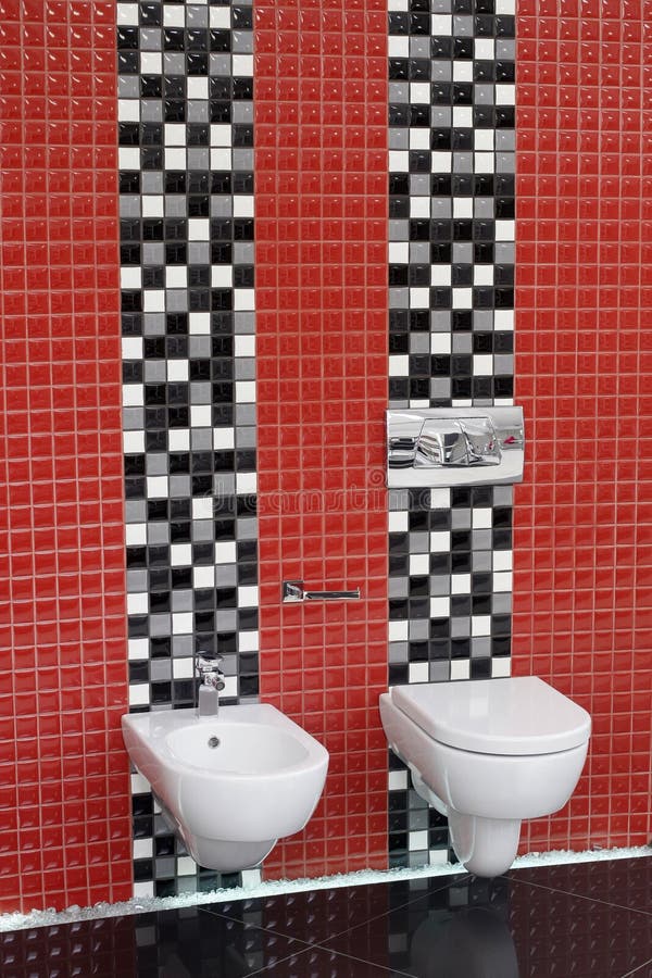 WC do toalete e bidet foto de stock. Imagem de higiene - 9027946