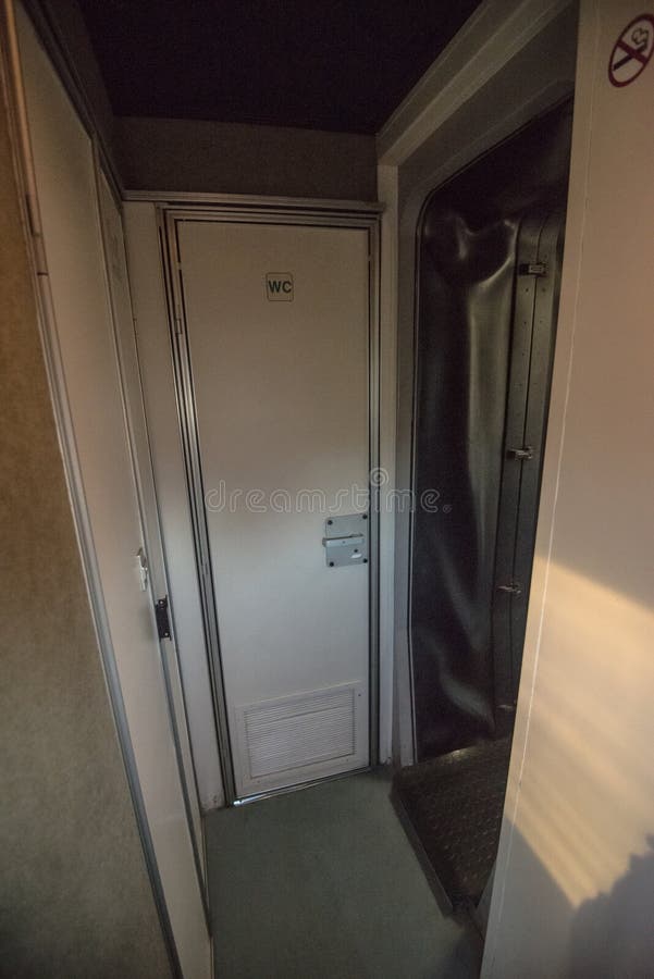 WC Door on an Overnight Train.. Editorial Stock Image - Image of closed ...