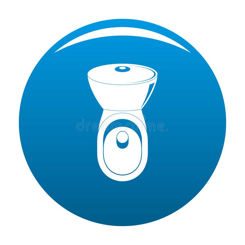 Wc icon blue stock illustration. Illustration of simple - 123930692
