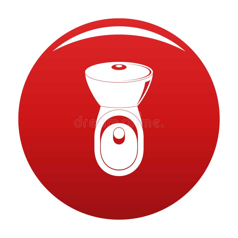 Wc icon vector red stock vector. Illustration of button - 138339654