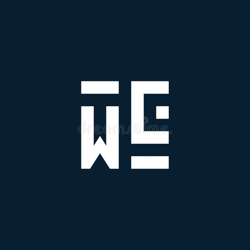 WC Initial Monogram Logo with Geometric Style Stock Illustration ...