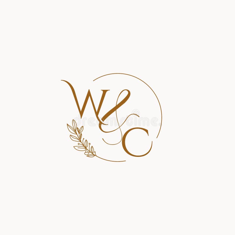 WC Initial Wedding Monogram Logo Stock Vector - Illustration of elegant ...