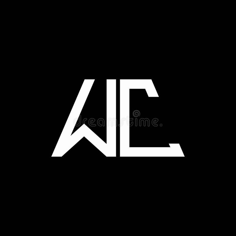 WC Monogram Logo with Hexagon Shape and Line Rounded Style Design ...