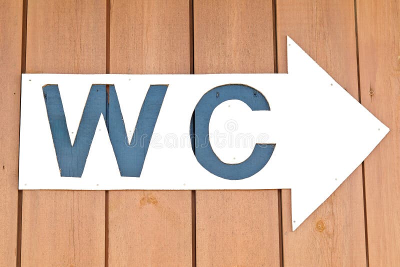 WC-Pfeil-Zeichen stockfoto. Bild von ikone, nahaufnahme - 31056334