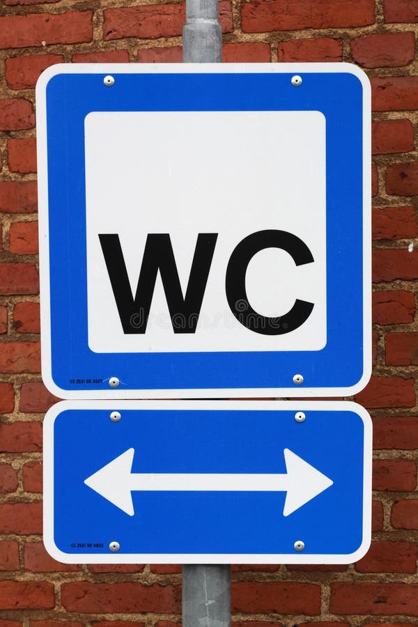 WC road sign stock image. Image of toilet, hygiene, restroom - 332096361