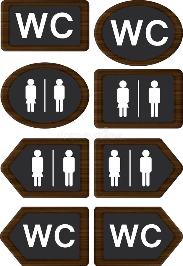 WC signs stock illustration. Illustration of sanitary - 24294652