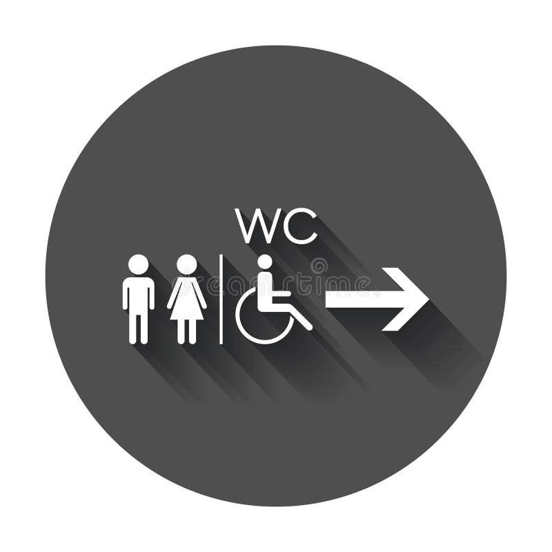 Wc Toilet Flat Vector Icon Men And Women Sign For Restroom On Stock Vector Illustration Of