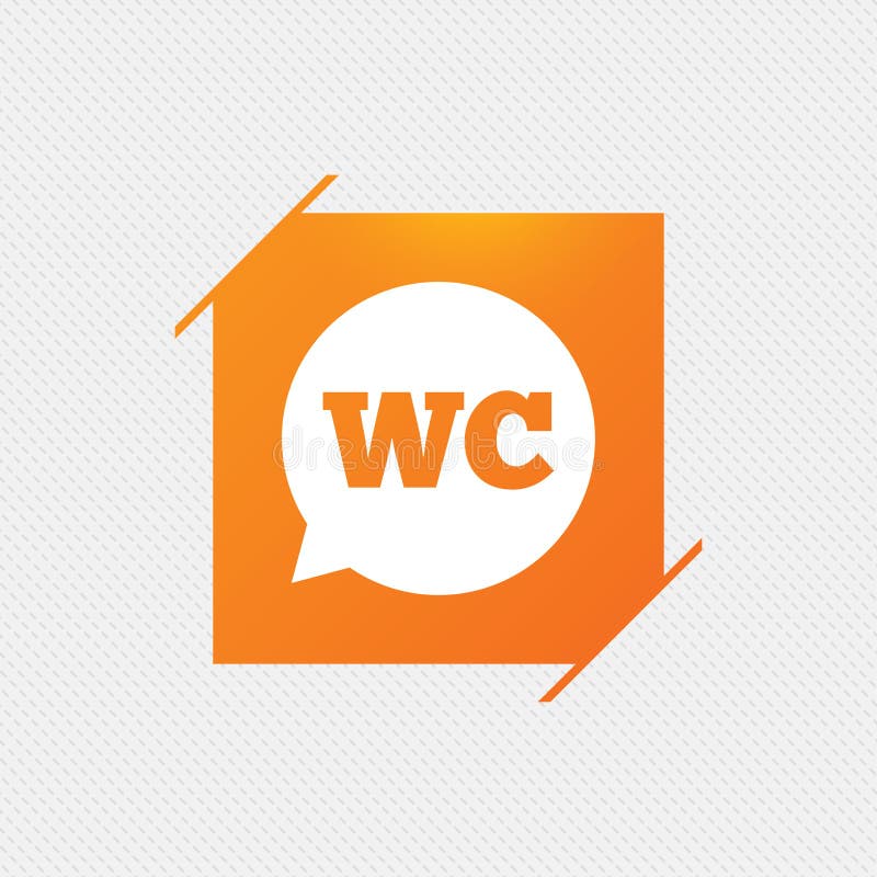 WC Toilet Sign Icon. Restroom Symbol. Stock Vector - Illustration of ...