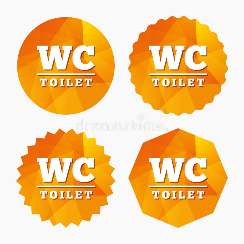WC Toilet Sign Icon. Restroom Symbol. Stock Illustration - Illustration ...