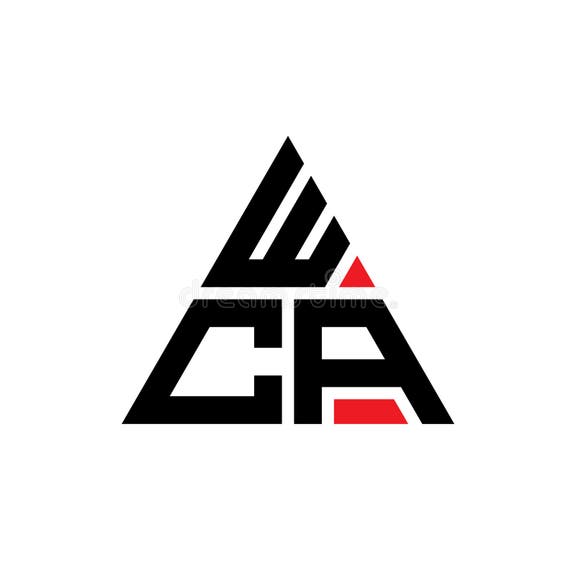 WCA Triangle Letter Logo Design with Triangle Shape. WCA Triangle Logo ...