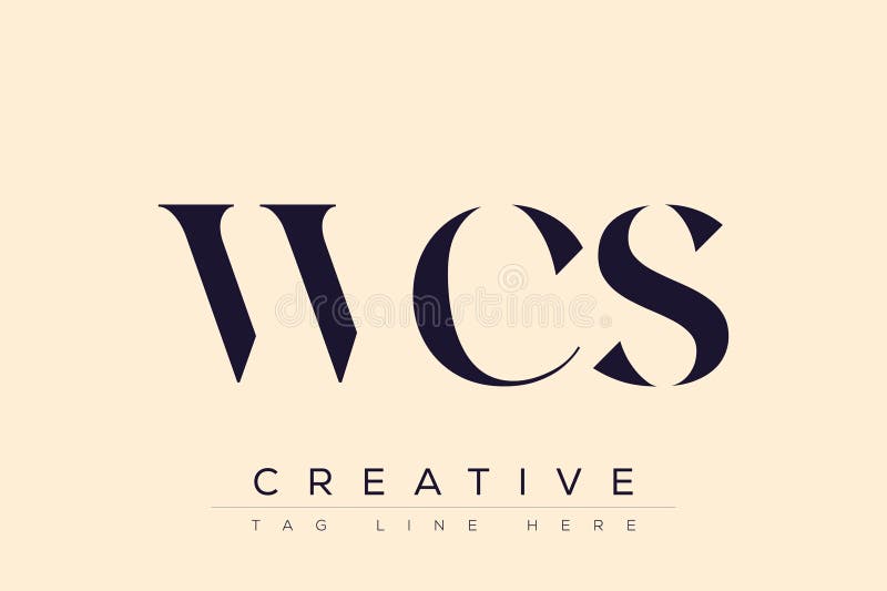 WCS Abstract Letter Logo Design Stock Vector - Illustration of brand ...