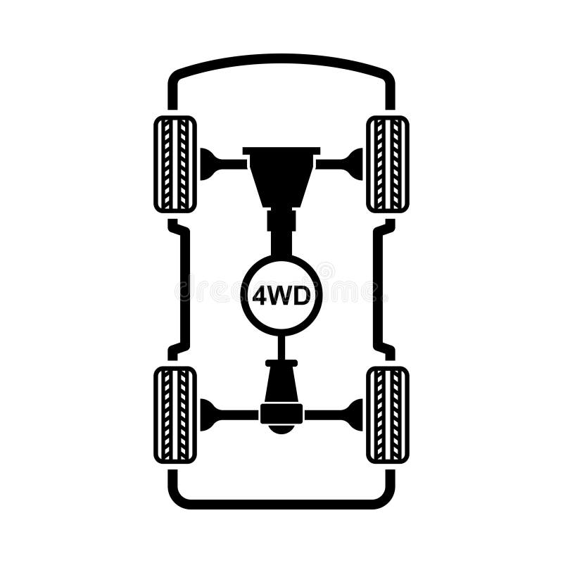 4WD Car Icon Isolated on Background Stock Vector - Illustration of ...