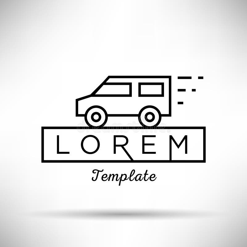 4WD Car Minimal Sign Vector Design Stock Vector - Illustration of ...