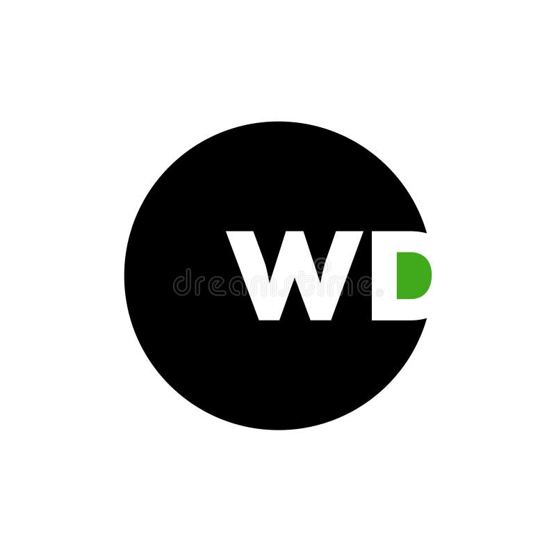 WD Company Name Initial Letters Monogram. WD Typography Icon Stock ...