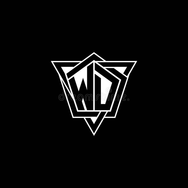 WD Logo Monogram Geometric Modern Design Stock Vector - Illustration of ...