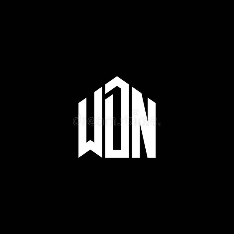 WDN Letter Logo Design on BLACK Background. WDN Creative Initials ...