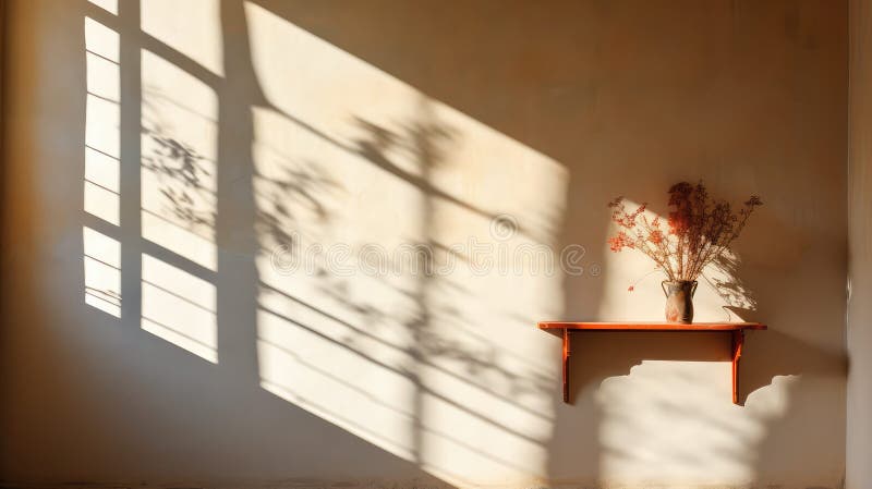 Wdow shadow in wall stock illustration. Illustration of wdow - 372875342