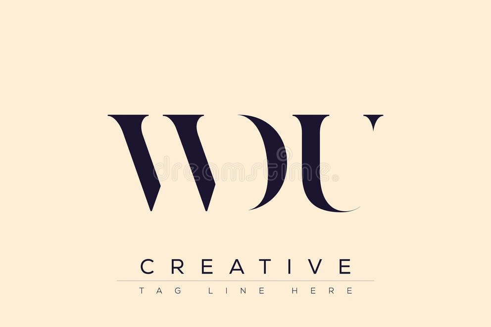 WDU Abstract Letter Logo Design Stock Vector - Illustration of ...