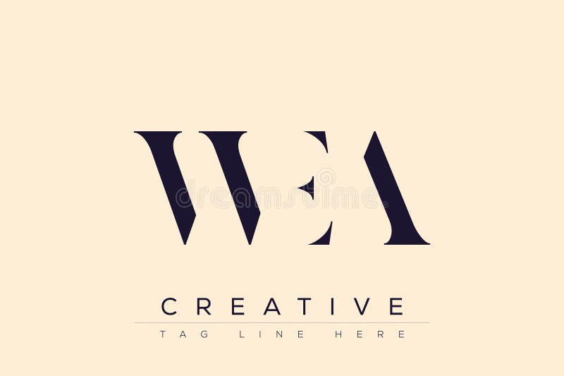 WEA Abstract Letter Logo Design Stock Vector - Illustration of design ...