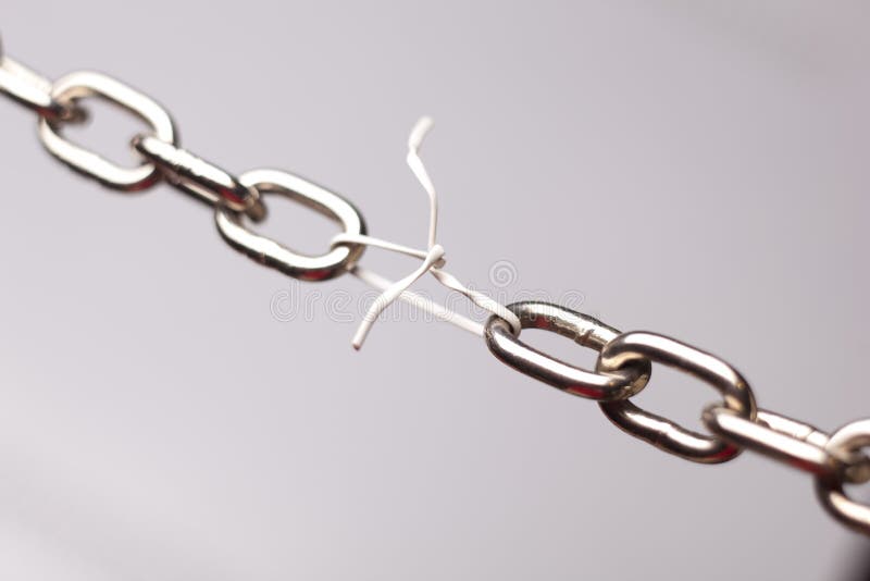 Weak link in chain stock photo. Image of closeup, business - 11045828