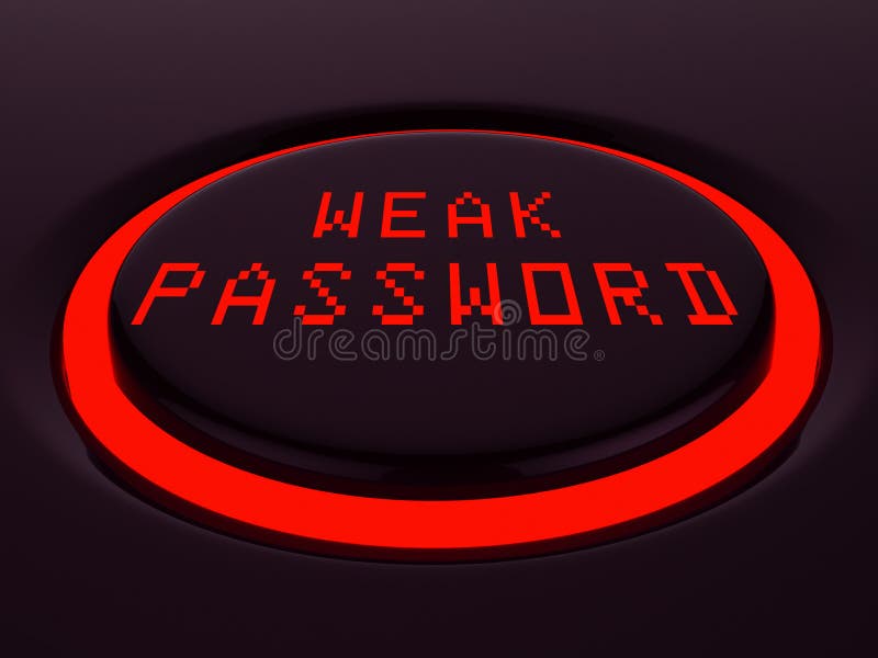 Weak Password Warning Shows Online Vulnerability and Internet Threat ...