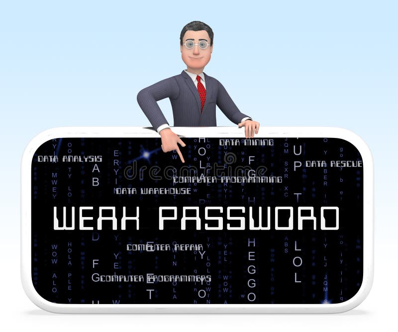 Weak Password Webpage Shows Online Vulnerability and Internet Threat ...