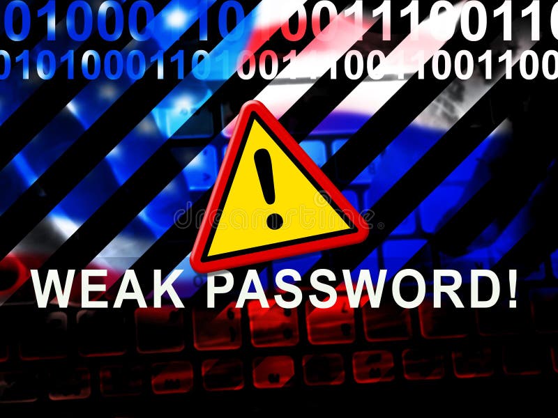 Weak Password Warning Shows Online Vulnerability and Internet Threat ...