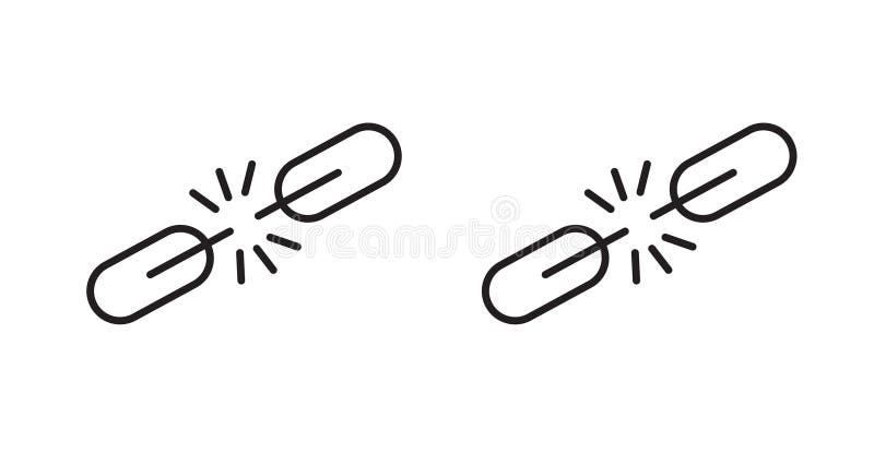 Weak Thin Line Vector Icon Set Stock Illustration - Illustration of ...