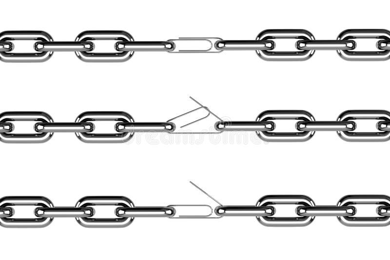 Chain Paperclip Weakest Link Stock Illustrations – 2 Chain Paperclip ...
