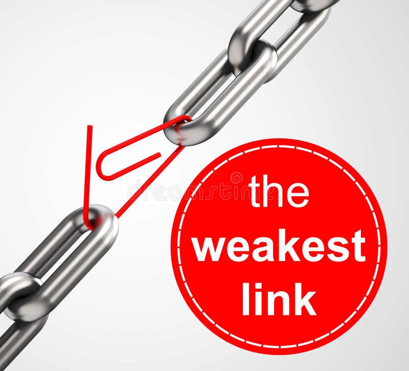 The weakest link stock illustration. Illustration of pull - 17214139