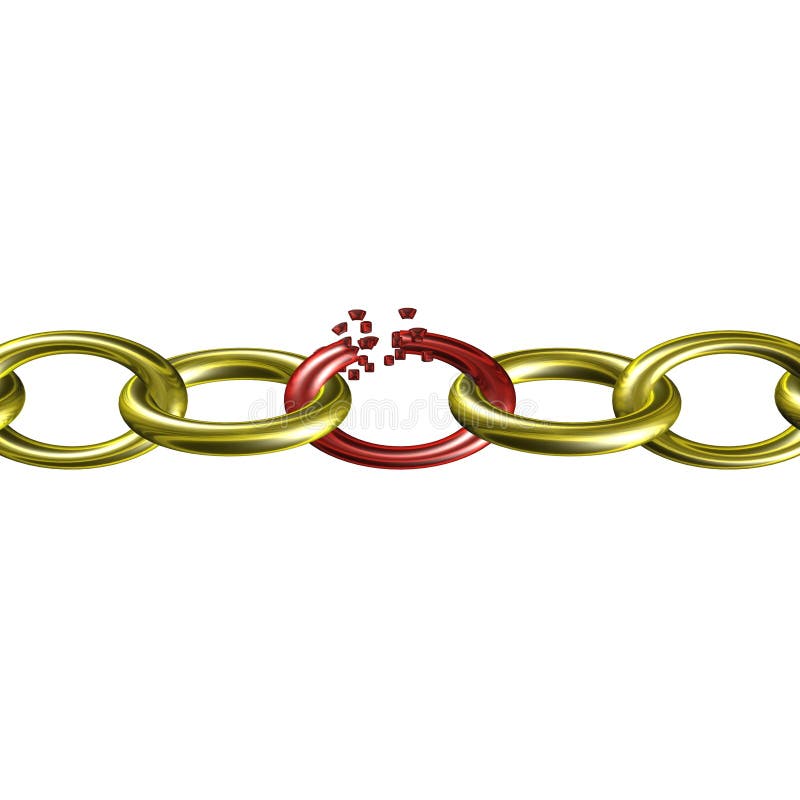 Weakest link, illustration stock illustration. Illustration of steel ...