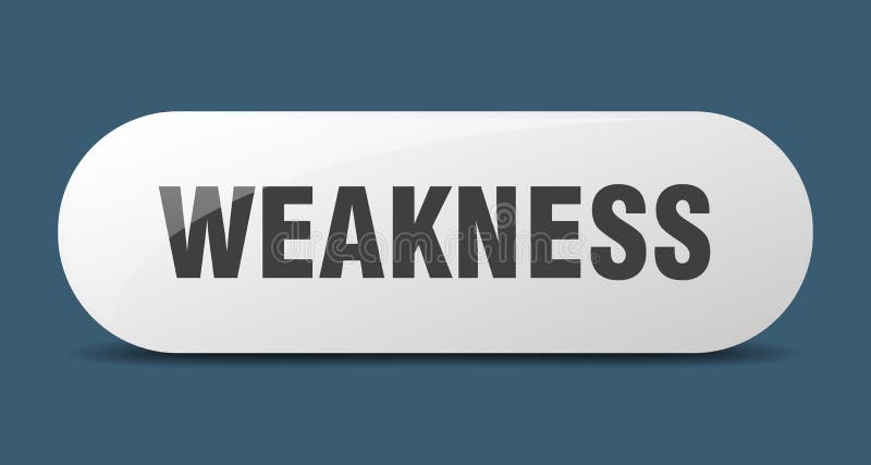 Weakness Button. Sticker. Banner. Rounded Glass Sign Stock Vector ...