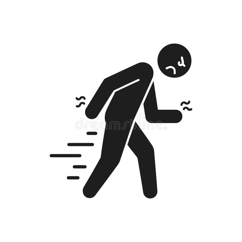 Weakness and Fatigue Icon stock illustration. Illustration of sick ...