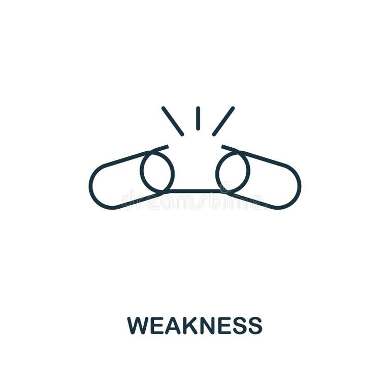 Weakness Icon. Line Style Element from Business Strategy Collection ...