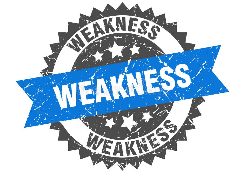Weakness Stamp. Weakness Label. Round Grunge Sign Stock Vector ...