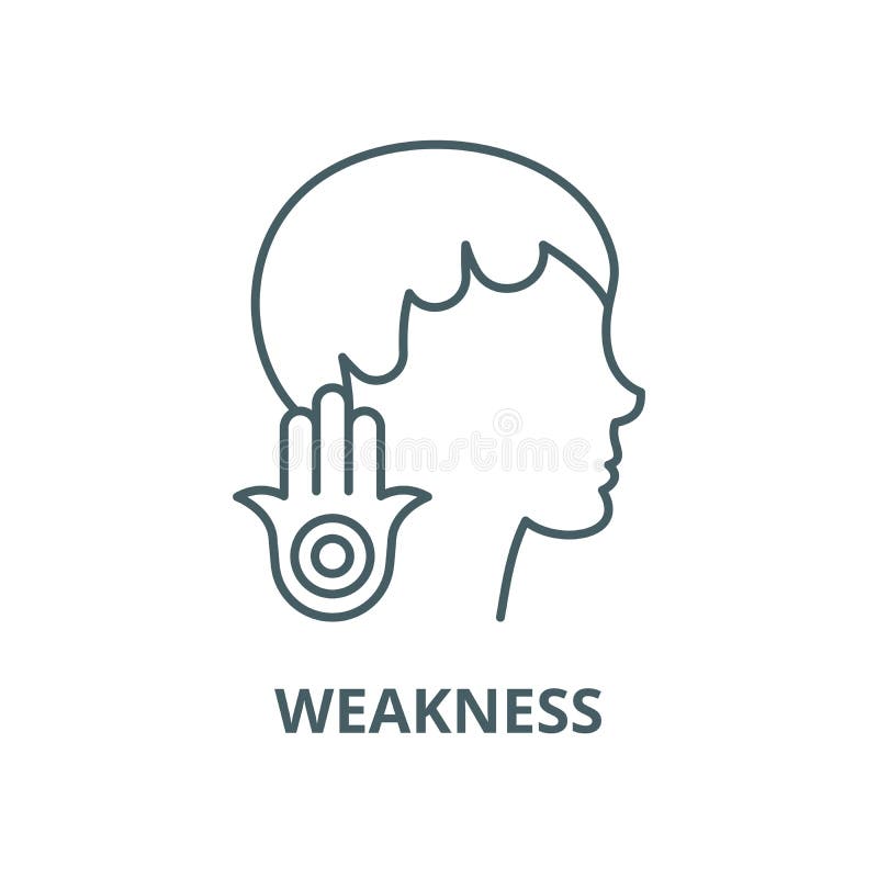 Weakness Vector Line Icon, Linear Concept, Outline Sign, Symbol Stock ... Weakness Vector Line Icon, Linear Concept, Outline Sign, Symbol Stock ...