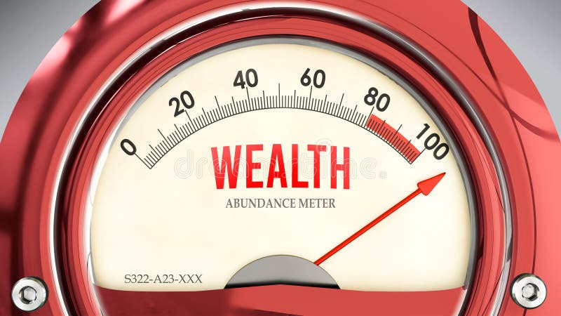 Wealth and Abundance Meter that is Hitting a Full Scale, Showing a Very ...