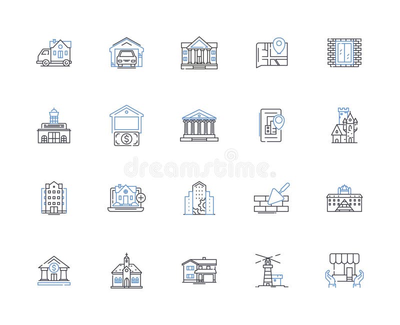 Wealth Building Line Icons Collection. Investment, Assets, Compound ...
