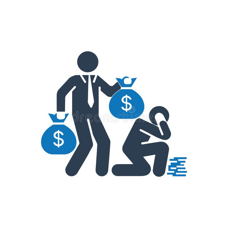 Wealth Distribution Icon stock vector. Illustration of stress - 375316753
