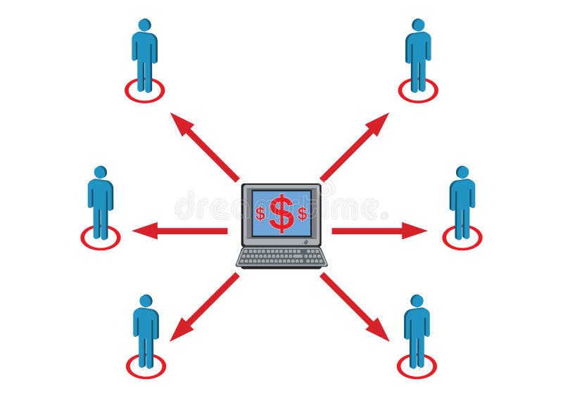Wealth Distribution To Staff Illustration Stock Vector - Illustration ...