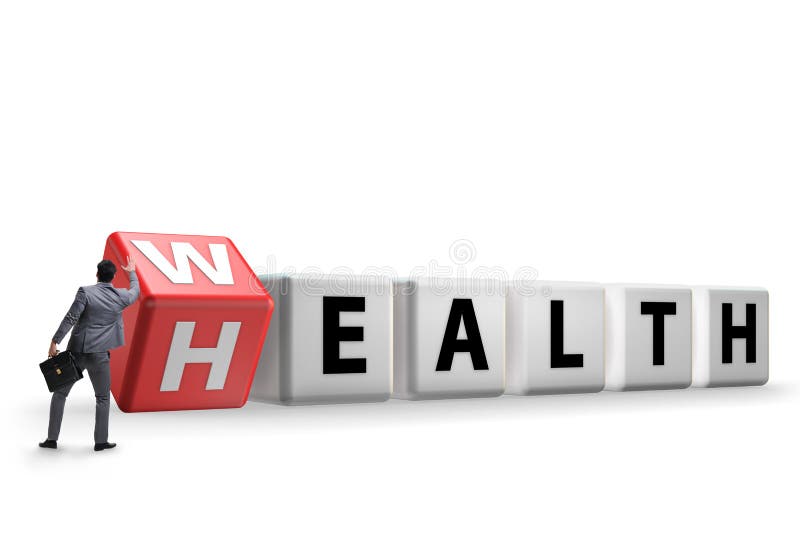 Wealth is Health Concept with Businessman Stock Photo - Image of choice ...
