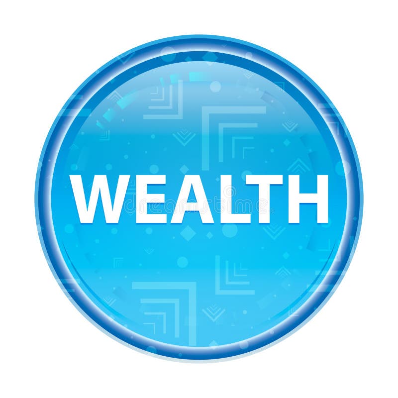 Wealth Floral Blue Round Button Stock Illustration - Illustration of ...