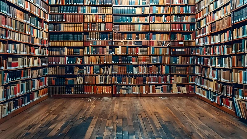 The Wealth of Knowledge Offered by Books on Library Shelves. Concept ...