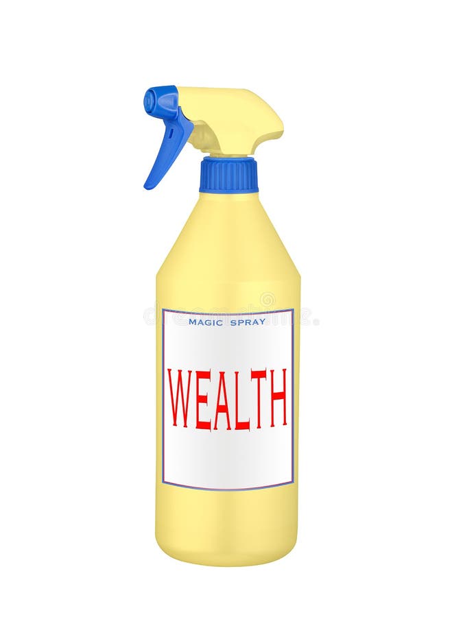 Wealth magic spray stock image. Image of still, yellow - 18381433