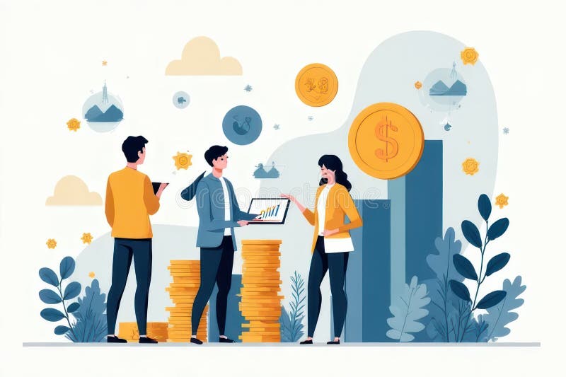 Wealth Management - Abstract Finance Focused Illustration Stock Image ...