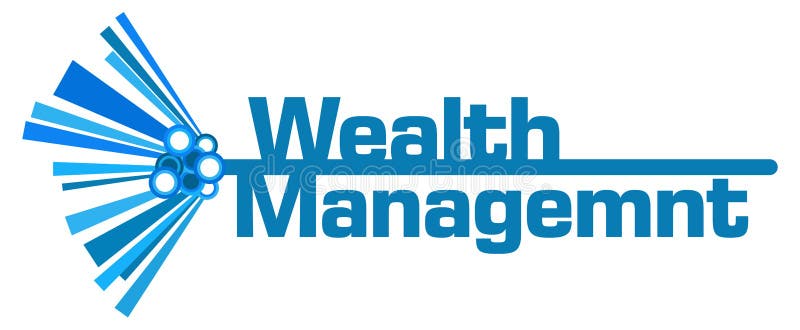Wealth Management Blue Graphical Bar Stock Illustration - Illustration ...