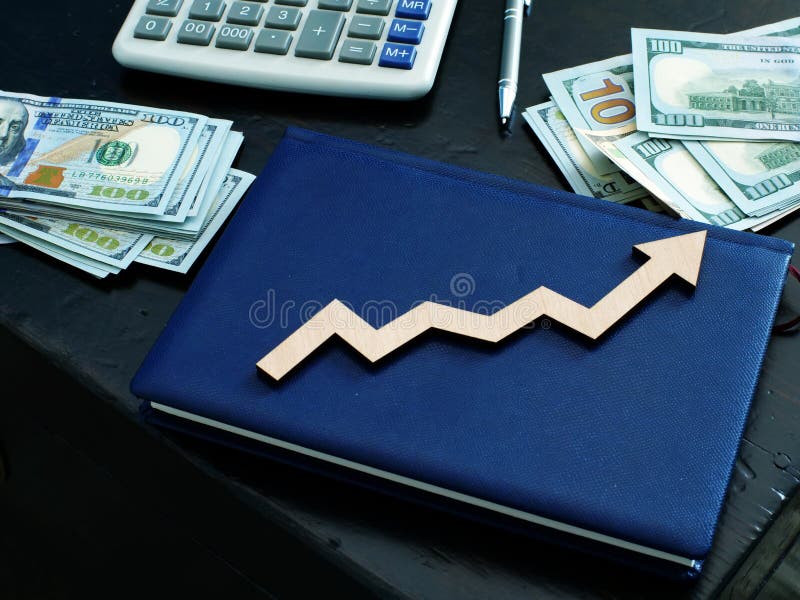 Wealth Management. Money and Arrow on the Note Stock Photo - Image of ...