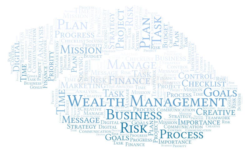 Wealth Management Word Cloud, Made with Text only. Stock Illustration ...